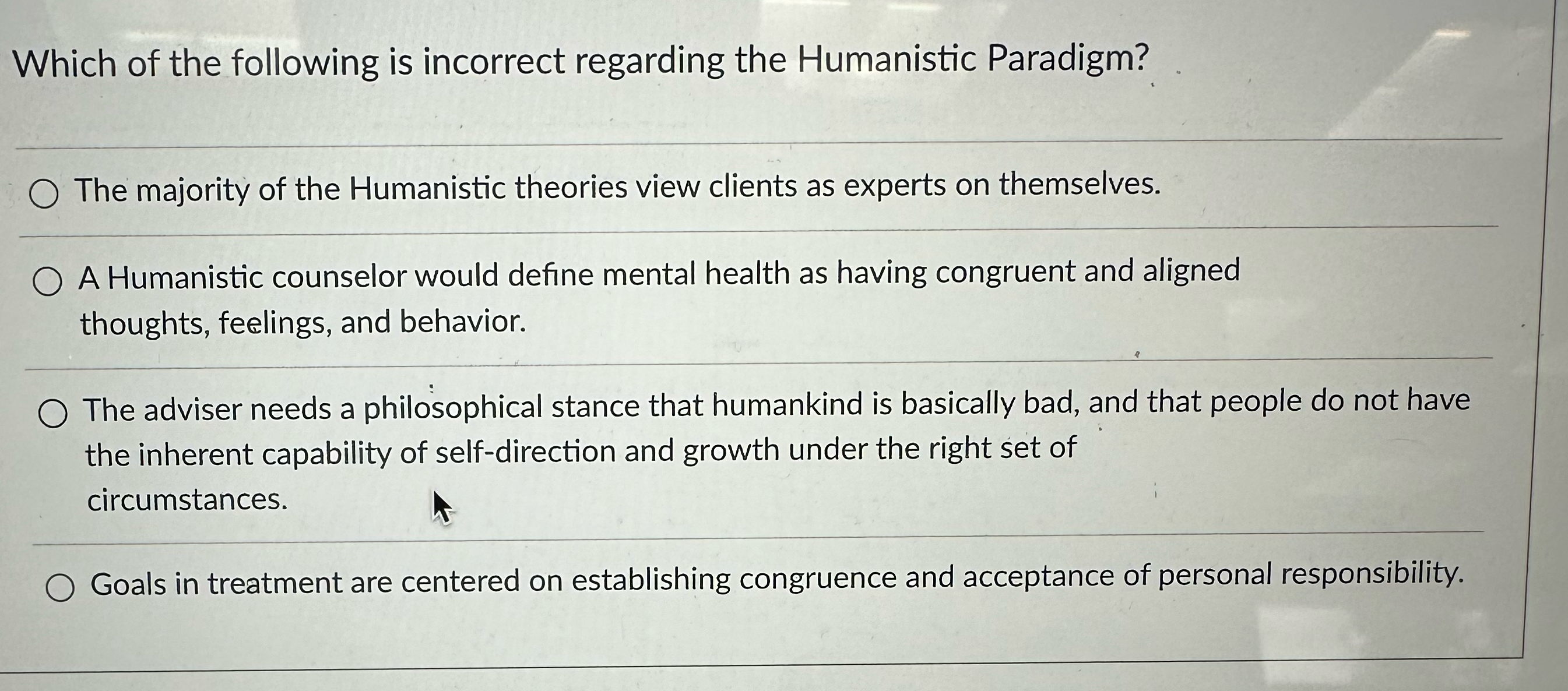 Solved Which of the following is incorrect regarding the | Chegg.com