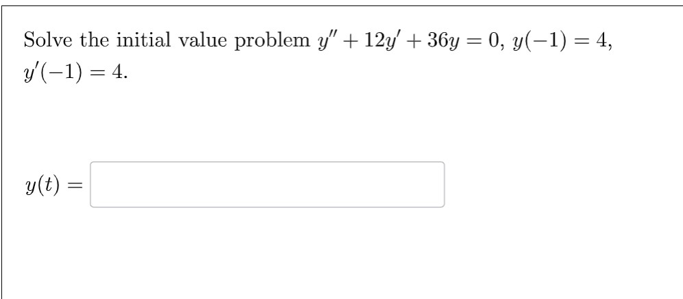 Solve the initial value problem | Chegg.com