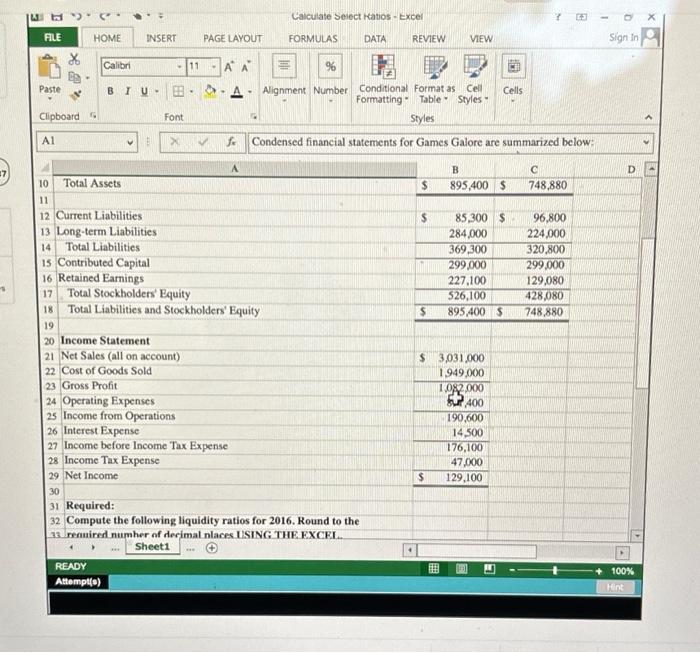 Solved please supply with excel functions as asked in | Chegg.com
