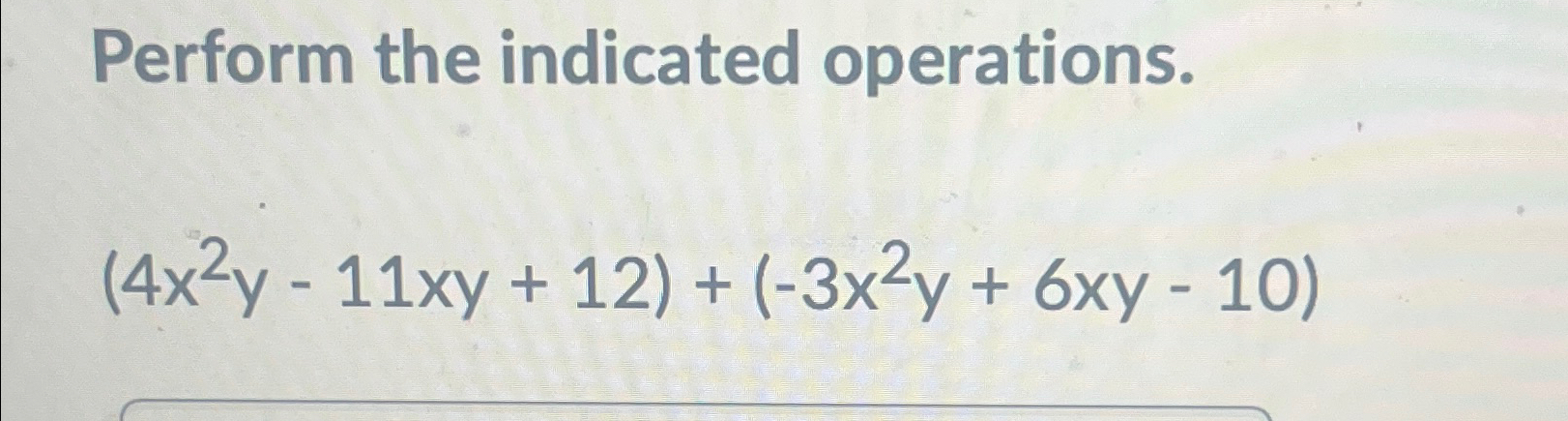 Solved Perform the indicated | Chegg.com