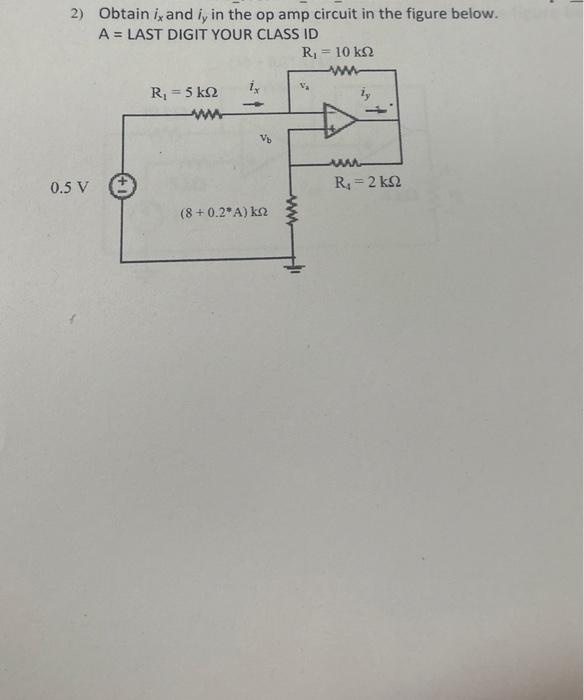 Solved 2) Obtain ix and iy in the op amp circuit in the | Chegg.com