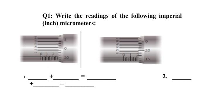 Solved Q1: Write the readings of the following imperial | Chegg.com