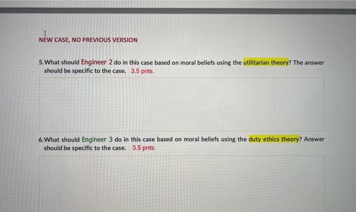 Solved Part I : Engineering ethics case of study Three | Chegg.com