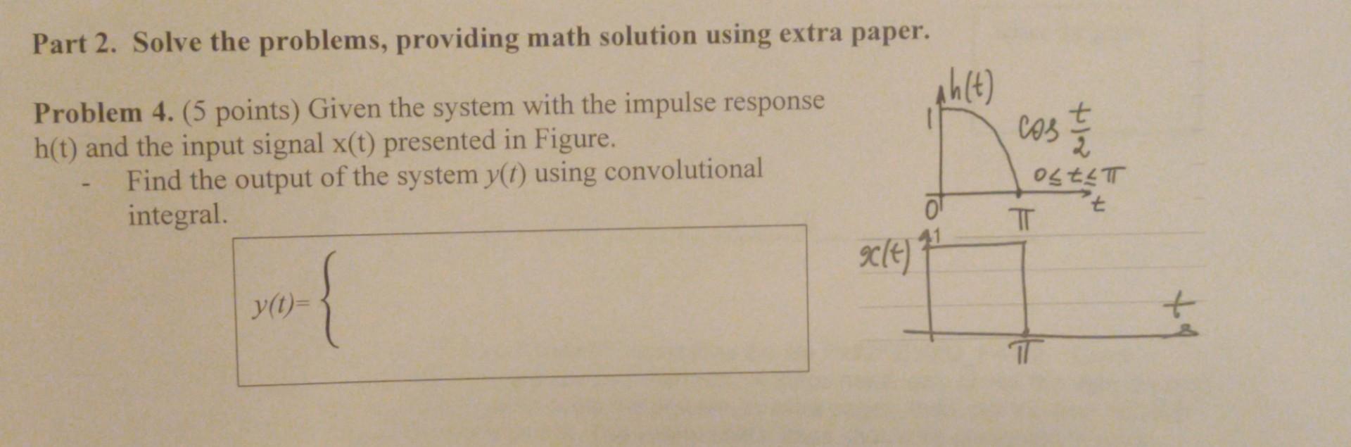 Solved Part 2. Solve the problems, providing math solution | Chegg.com