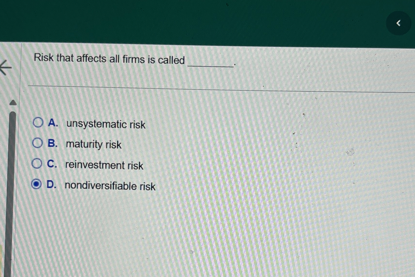 Solved Risk that affects all firms is called q,A. | Chegg.com