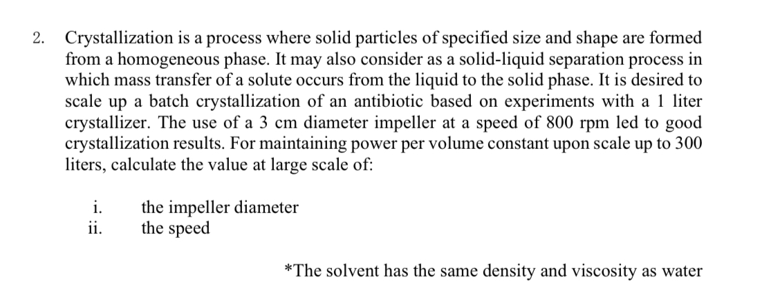 Solved Crystallization is a process where solid particles of | Chegg.com