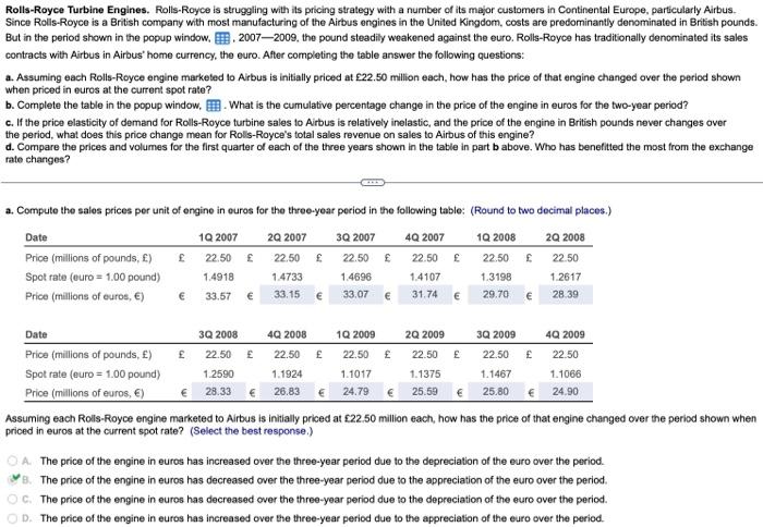 Solved Rolls-Royce Turbine Engines. Rolls-Royce is | Chegg.com
