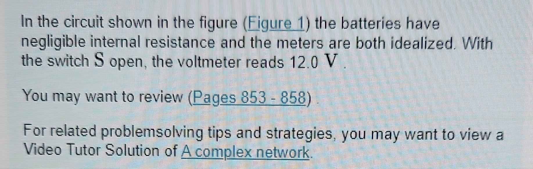 Solved In the circuit shown in the figure (Figure 1) the | Chegg.com
