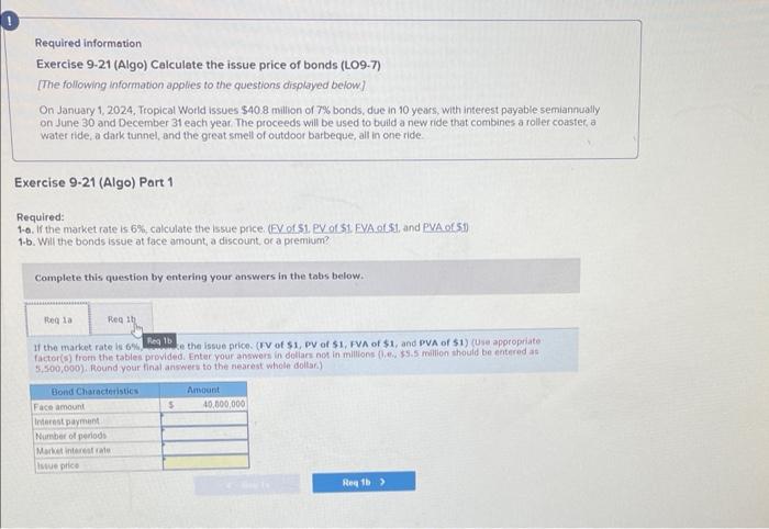 Solved Required information Exercise 9-21 (Algo) Calculate | Chegg.com