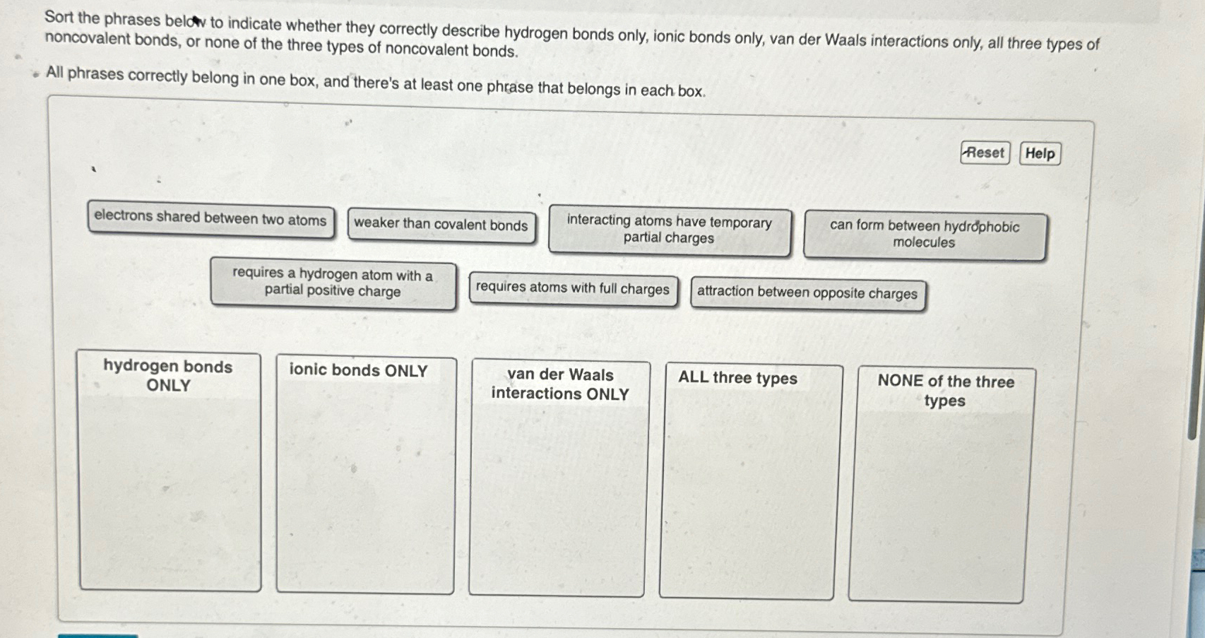 Solved Sort the phrases below to indicate whether they | Chegg.com