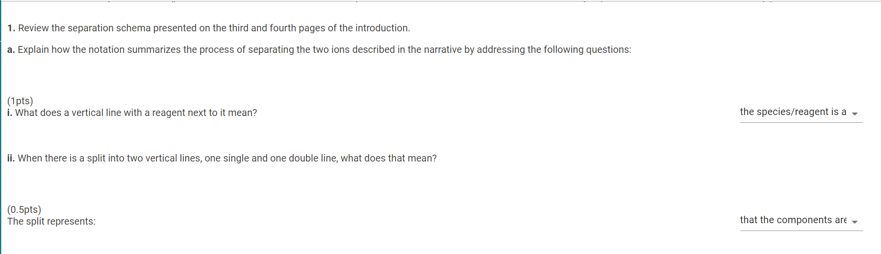 Solved Review the separation schema presented on the third | Chegg.com