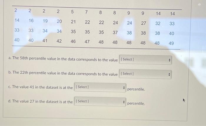 Solved 2 2 14 33 40 2 2 16 19 20 33 34 40 41 42 34 LO 5 21 | Chegg.com
