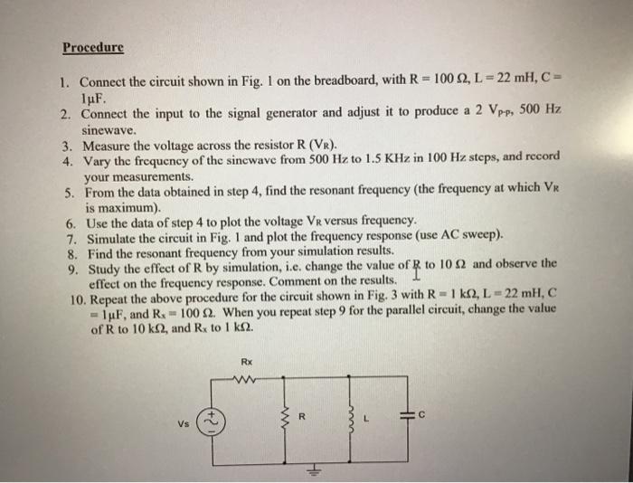 Solved Experiment 11 Resonance Objective In this experiment | Chegg.com