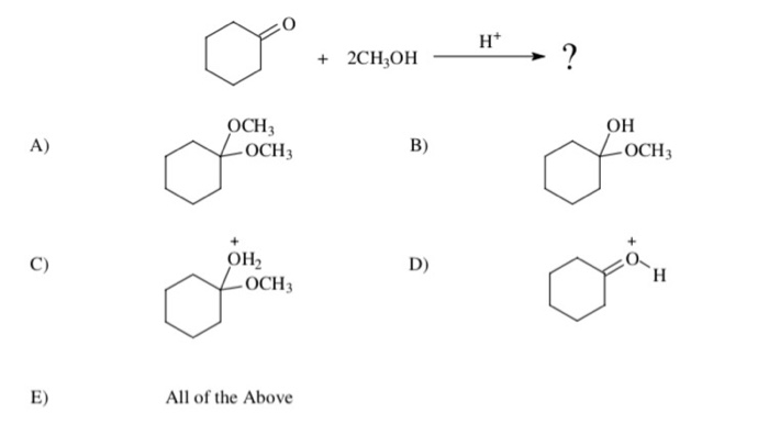 Solved H + 2CH2OH ? OCH A) OCH B) OH -OCH C) он, -OCH D) H | Chegg.com