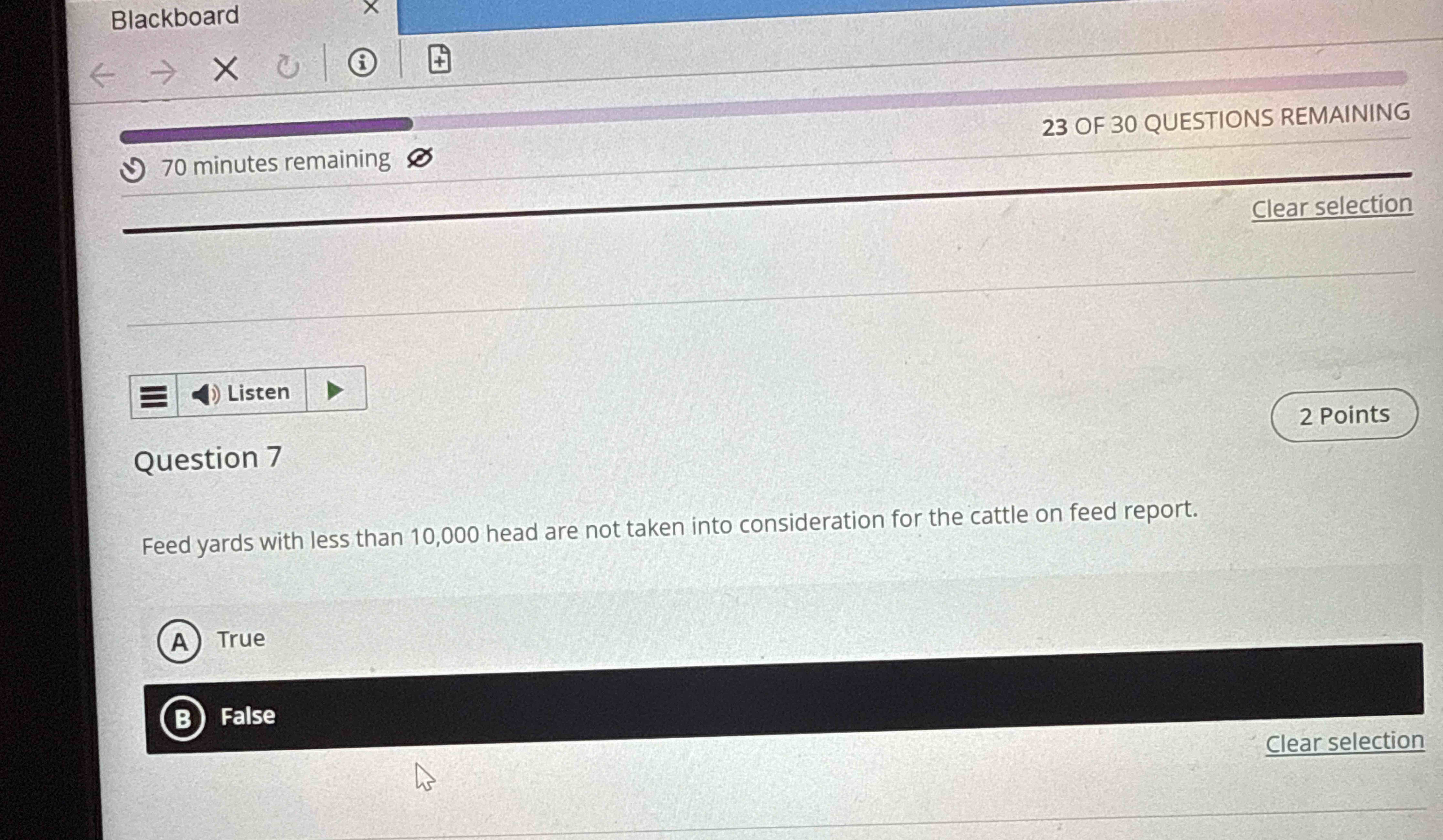 Solved Question 7 ﻿Feed yards with less than 10,000 ﻿head | Chegg.com