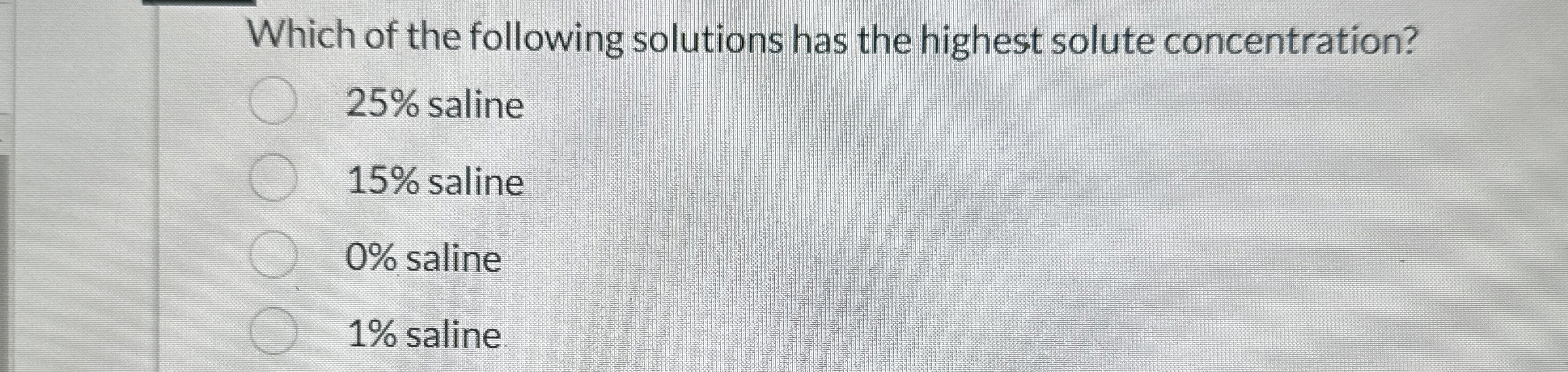Which of the following solutions has the highest | Chegg.com