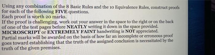 Solved Using any combination of the 8 Basic Rules and the 10 | Chegg.com
