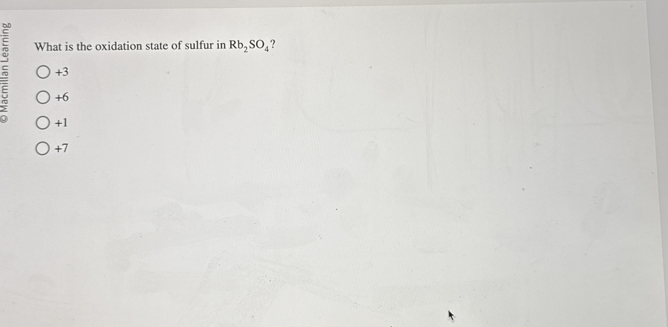 Solved onen0What is the oxidation state of sulfur in | Chegg.com