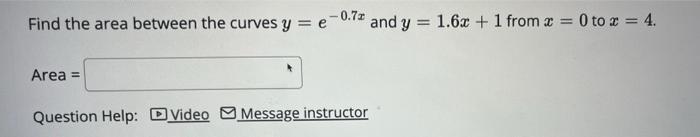 Solved Find the area of the region between the following | Chegg.com