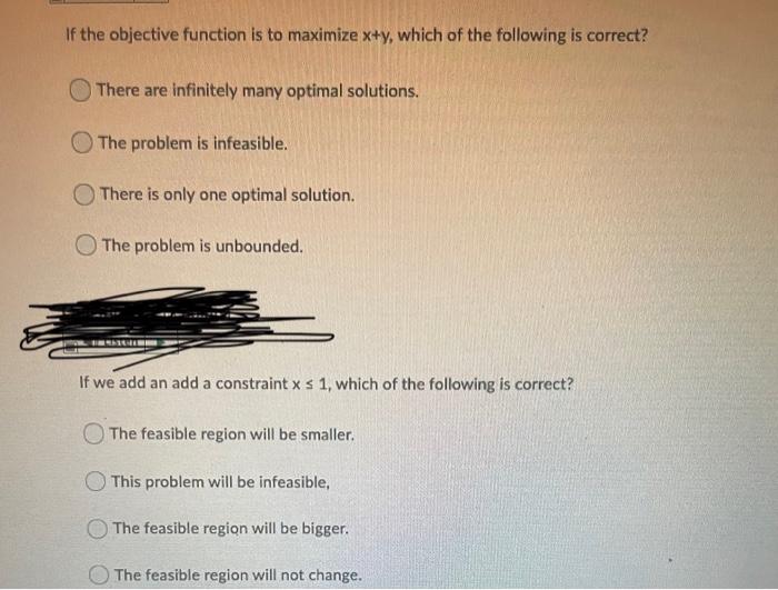 Solved Section 5 - Graphical solution questions The | Chegg.com