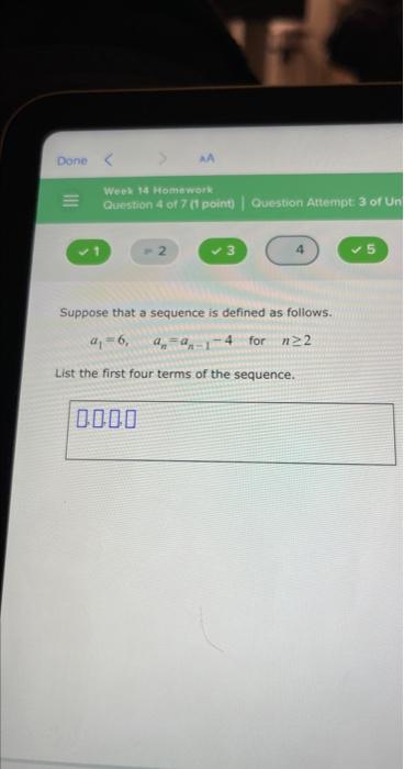 Solved Suppose that a sequence is defined as follows. | Chegg.com