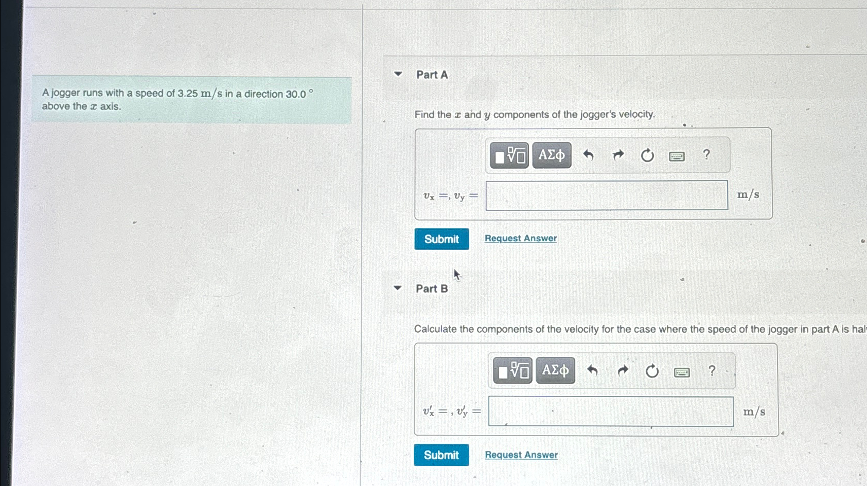 Solved Part AA jogger runs with a speed of 3.25ms ﻿in a | Chegg.com