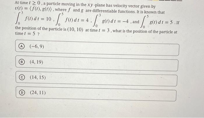 Solved At time t > 0, a particle moving in the xy-plane has | Chegg.com