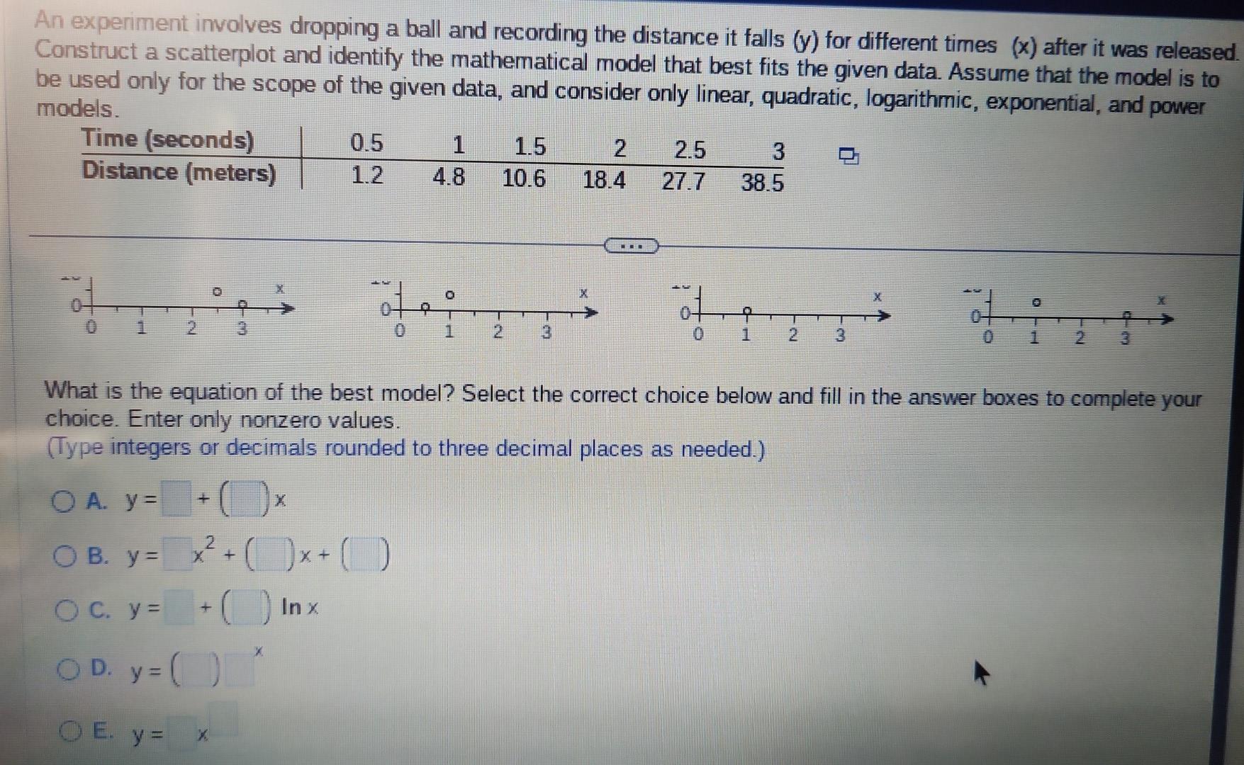 An experiment involves dropping a ball and recording | Chegg.com