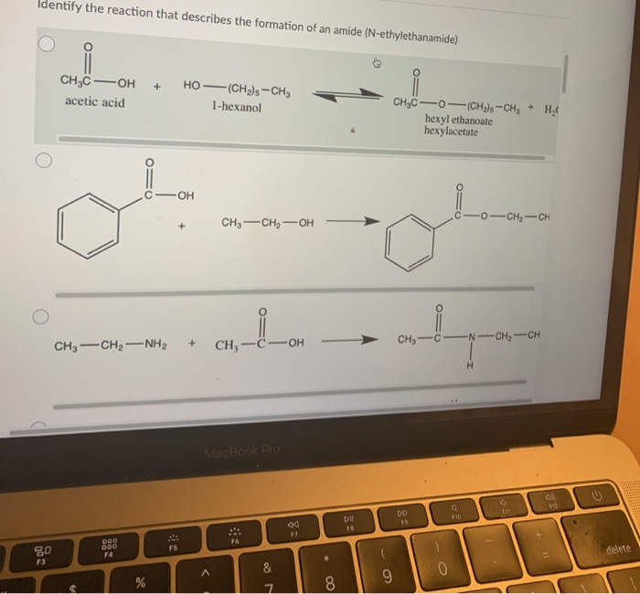 Solved Identify the reaction that describes the formation of | Chegg.com