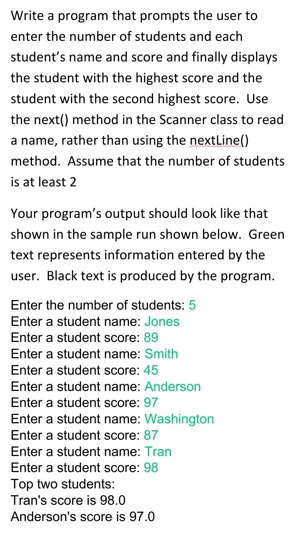 Solved Write a program that prompts the user to enter the | Chegg.com
