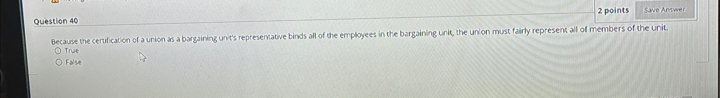 Solved Question 402 ﻿pointsSave AnswerBecause the | Chegg.com