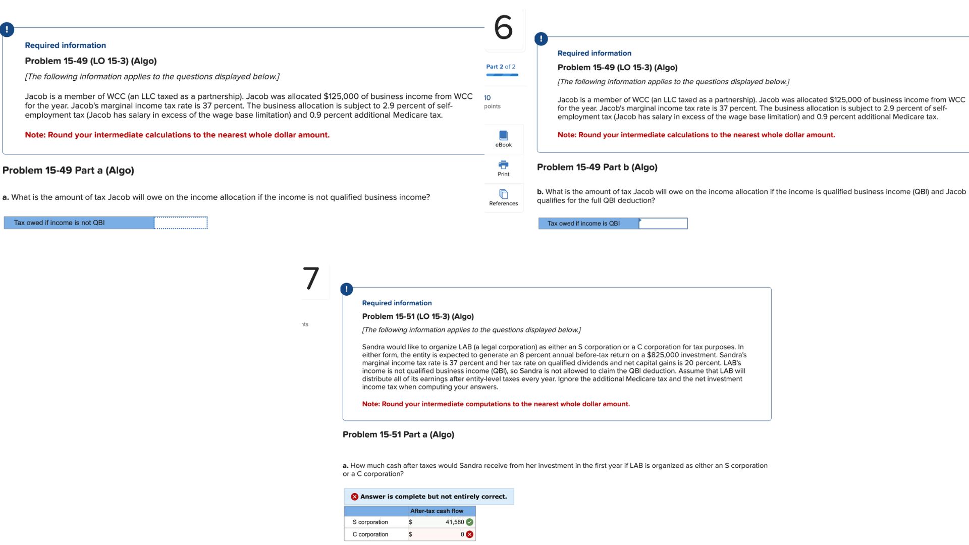 Solved !6Required informationPart 2 of 2Problem 15-49 (LO | Chegg.com Solved !6Required informationPart 2 of 2Problem 15-49 (LO | Chegg.com