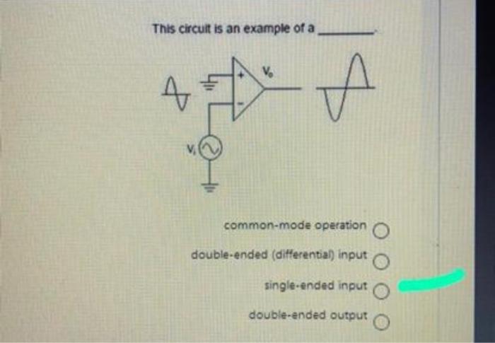 Solved This circuit is an example of a common-mode operation | Chegg.com