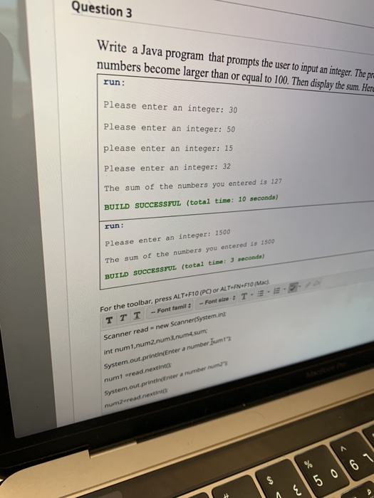 Solved Question 3 Write a Java program that prompts the user | Chegg.com