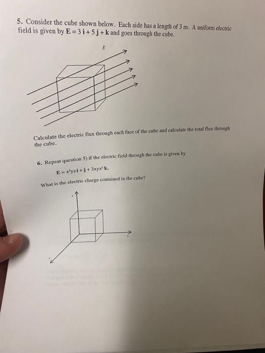 Solved 5. Consider the cube shown below. Each side has a | Chegg.com