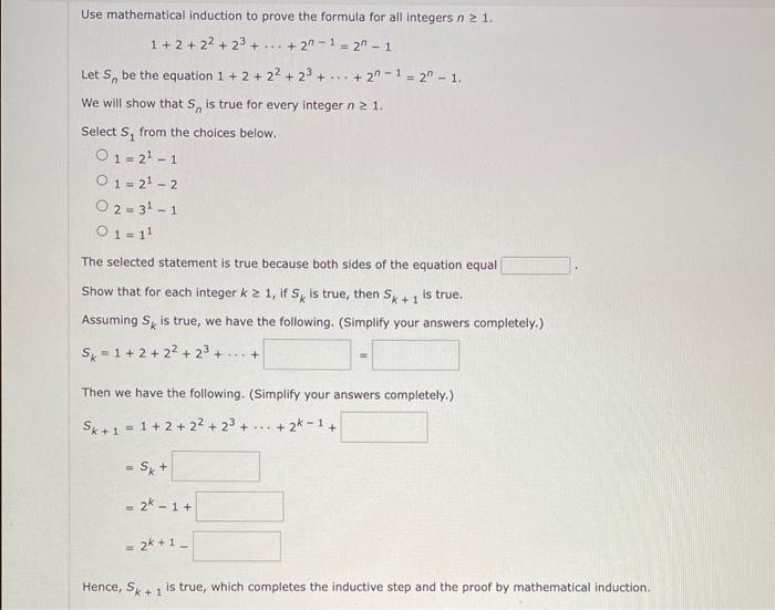 Solved Use mathematical induction to prove the formula for | Chegg.com