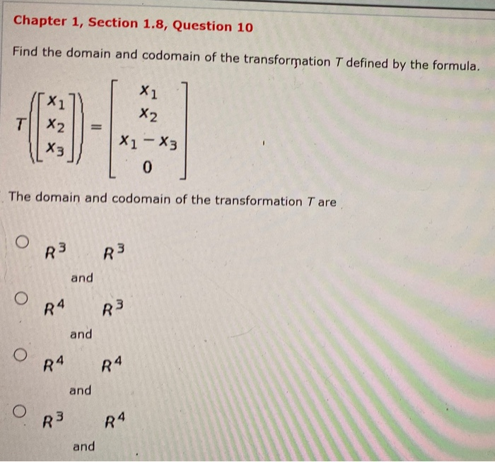 Solved Chapter 1, Section 1.8, Question 10 Find the domain | Chegg.com