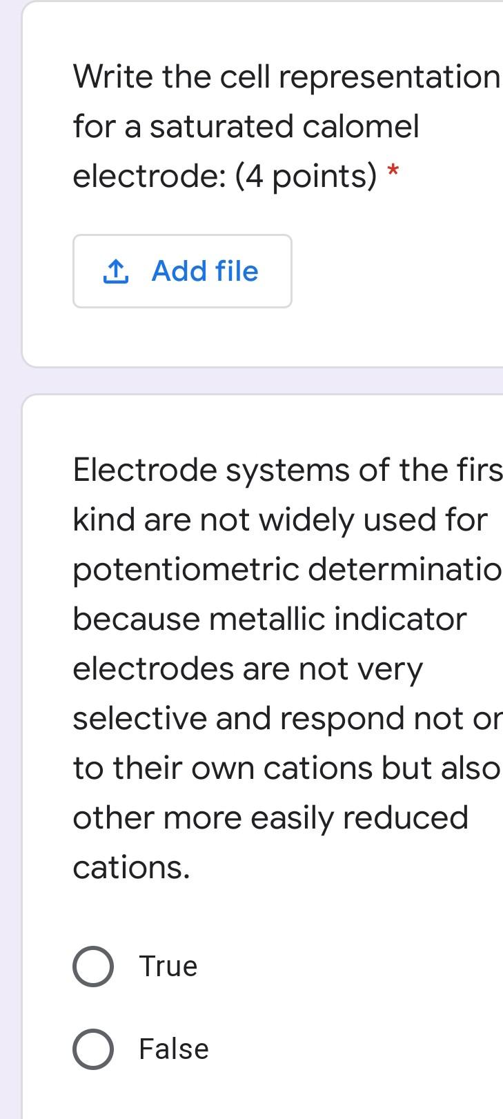 Solved Write the cell representation for a saturated calomel | Chegg.com