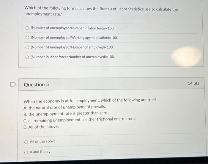 Solved Which of the following formulas does the Bureau of | Chegg.com
