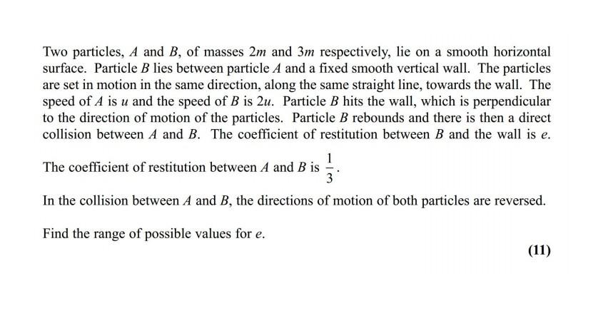 Two particles, A and B, of masses 2m and 3m | Chegg.com