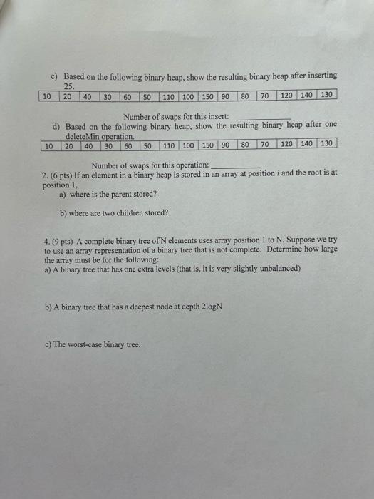 Solved 1.(11 points) Consider the following B-tree (5-ary | Chegg.com