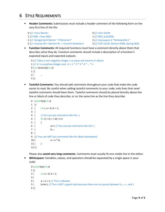 Solved Homework 4 COP 3223C Introduction to Programming with | Chegg.com