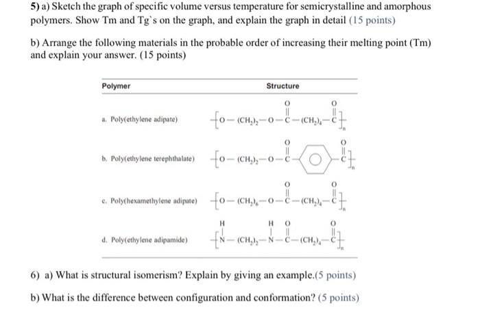 Solved 5) a) Sketch the graph of specific volume versus | Chegg.com