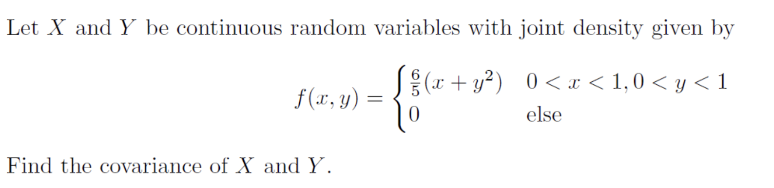 Solved Let x ﻿and Y ﻿be continuous random variables with | Chegg.com