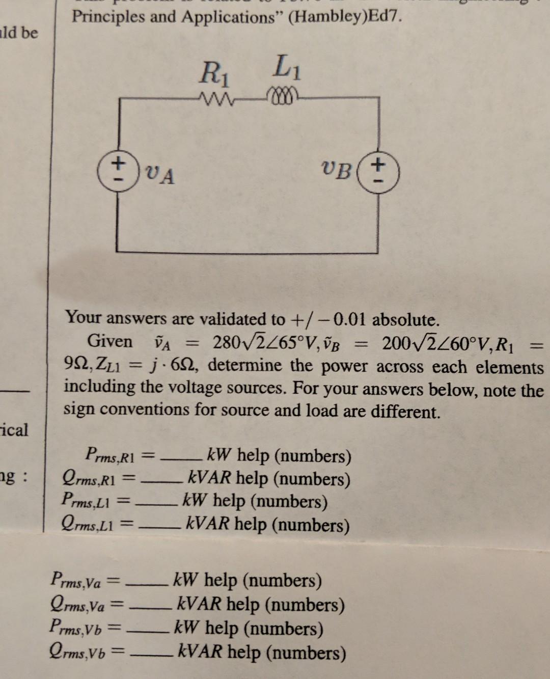 Solved Principles and Applications" (Hambley)Ed7. Your | Chegg.com