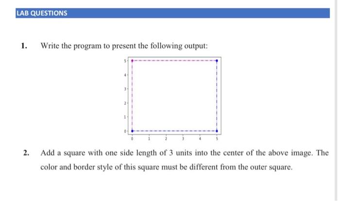 Solved LAB QUESTIONS 1. Write the program to present the | Chegg.com