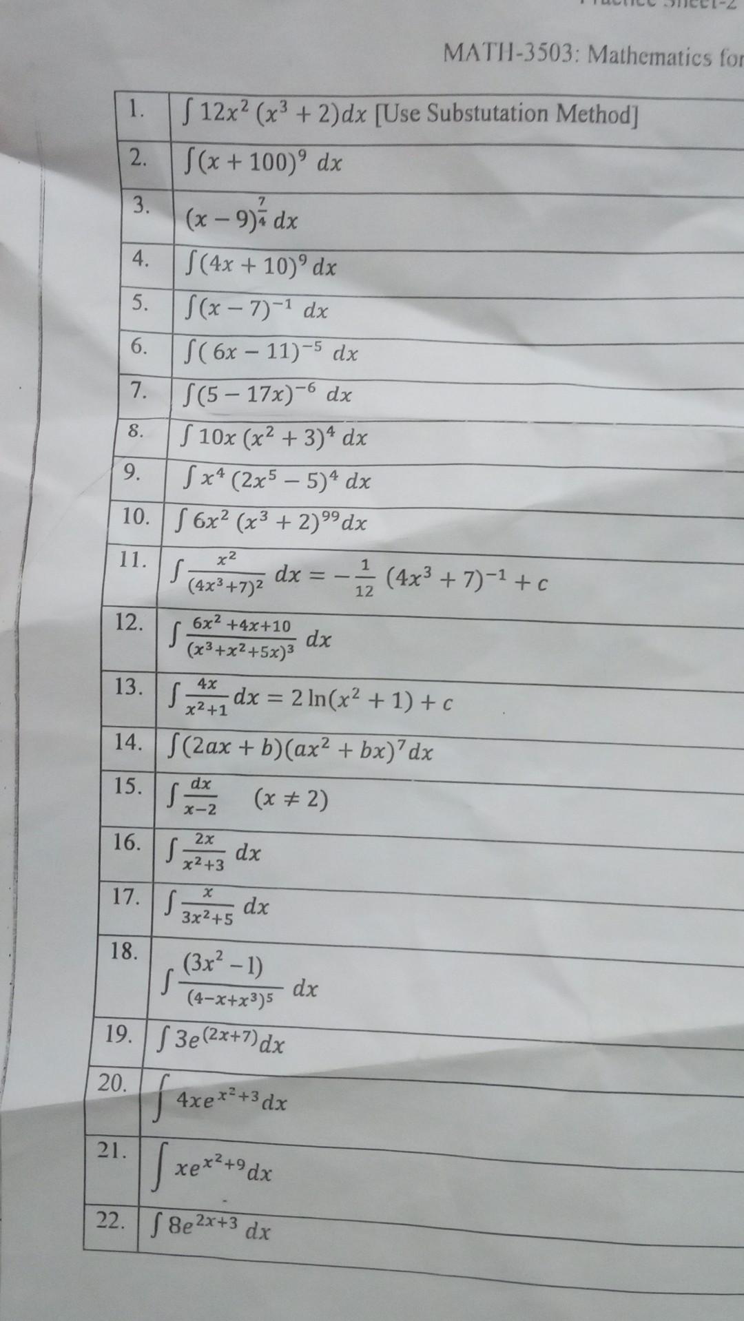Solved MATH-3503: Mathematics for | Chegg.com