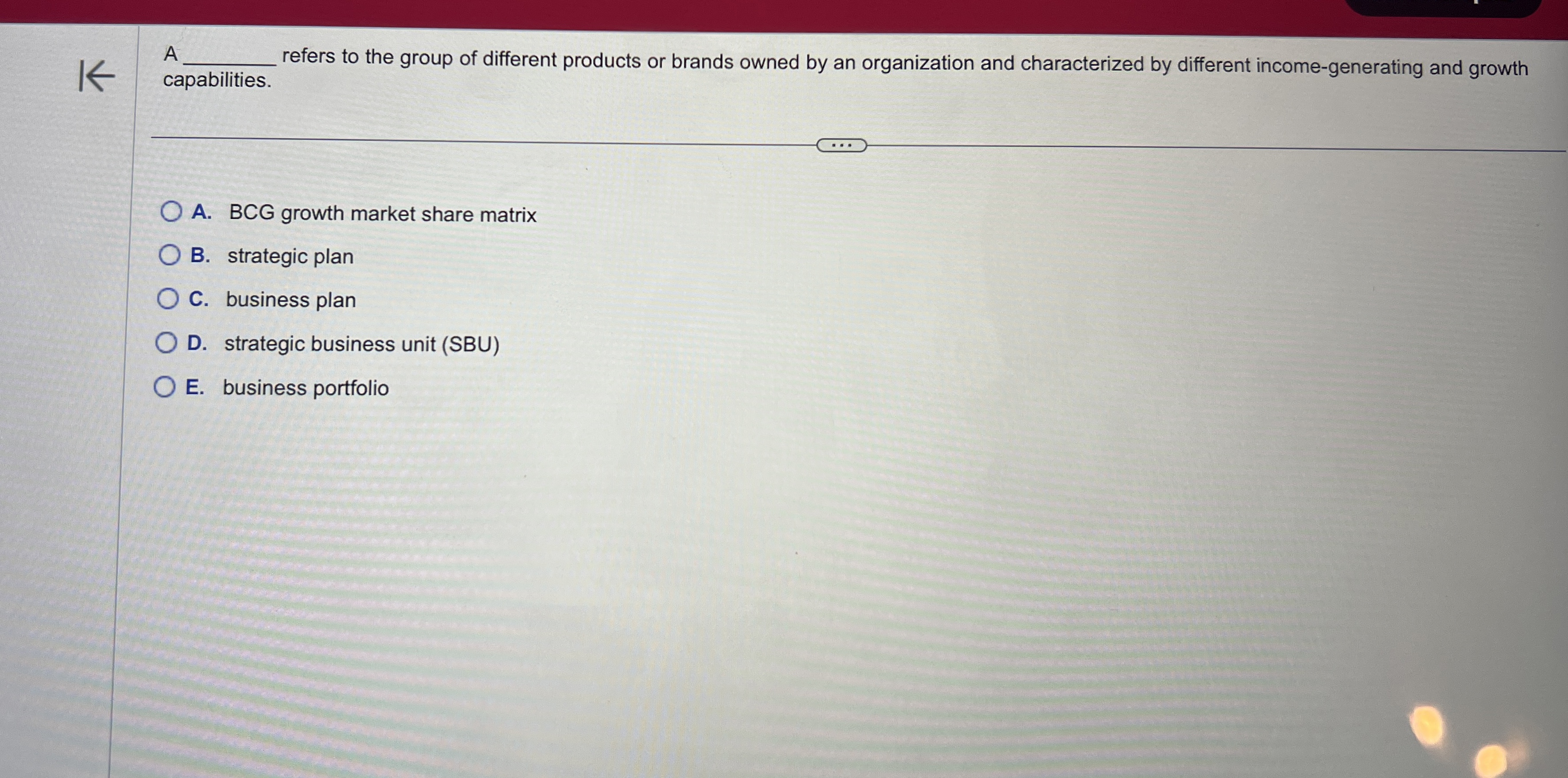 Solved A capabilities.refers to the group of different | Chegg.com