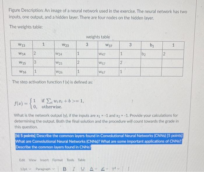 Solved Consider the following two-layer feed-forward neural | Chegg.com