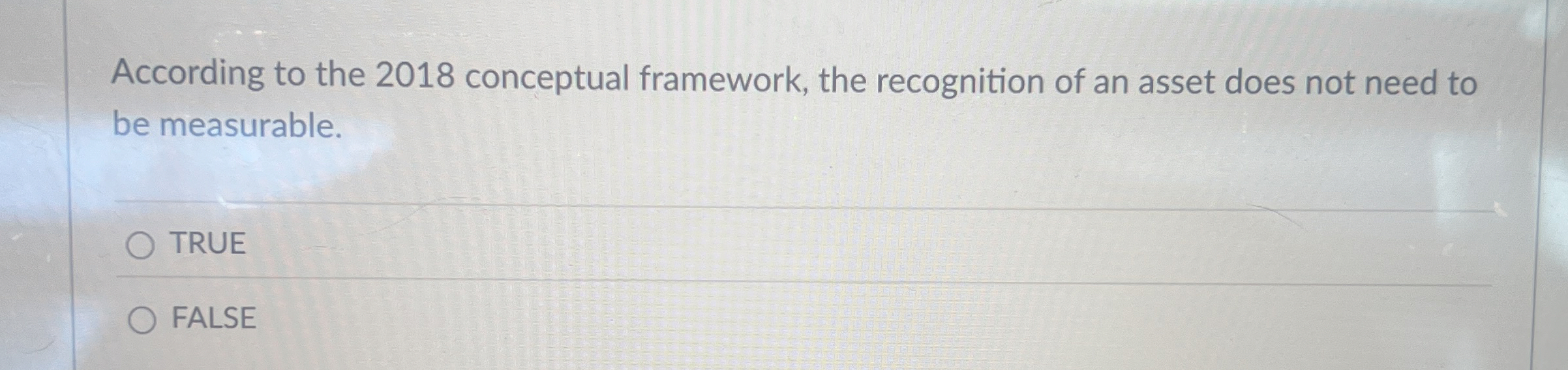 Solved According to the 2018 ﻿conceptual framework, the | Chegg.com